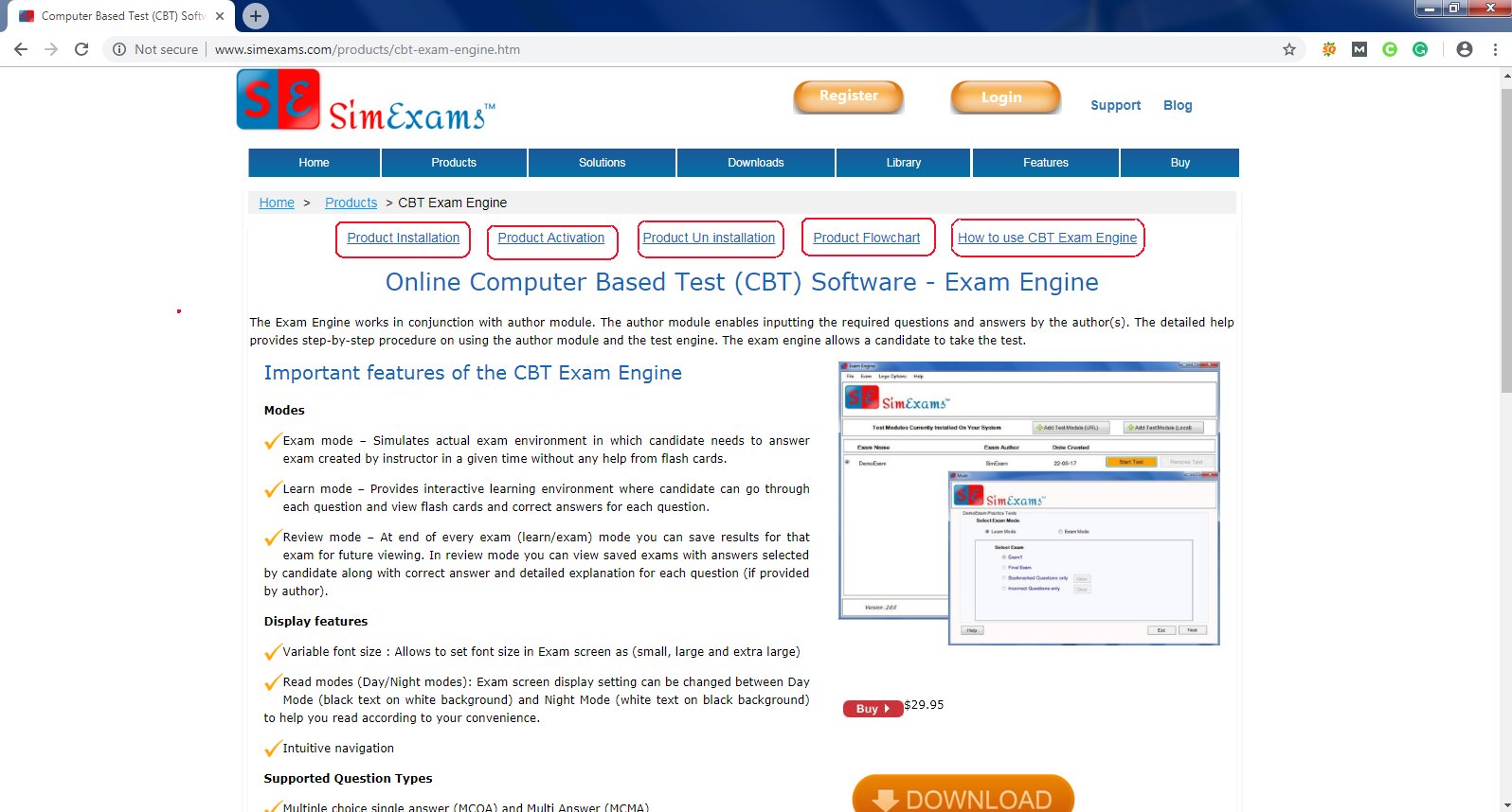 SimExams Exam Engine Page Update – Computer Based Test software ...